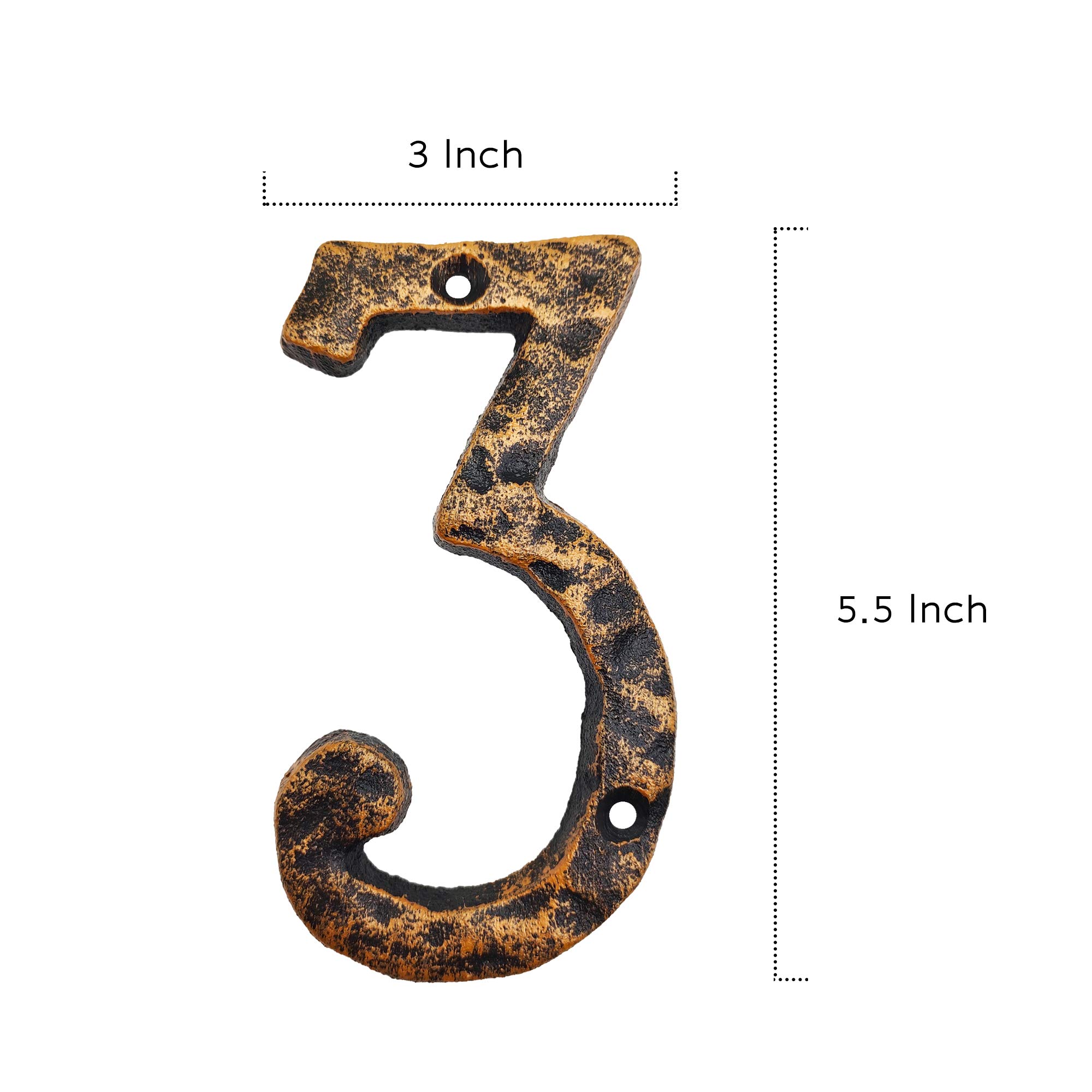 Snapklik.com : 5.5 Inch House Numbers- Rustic Cast Iron Home Address ...