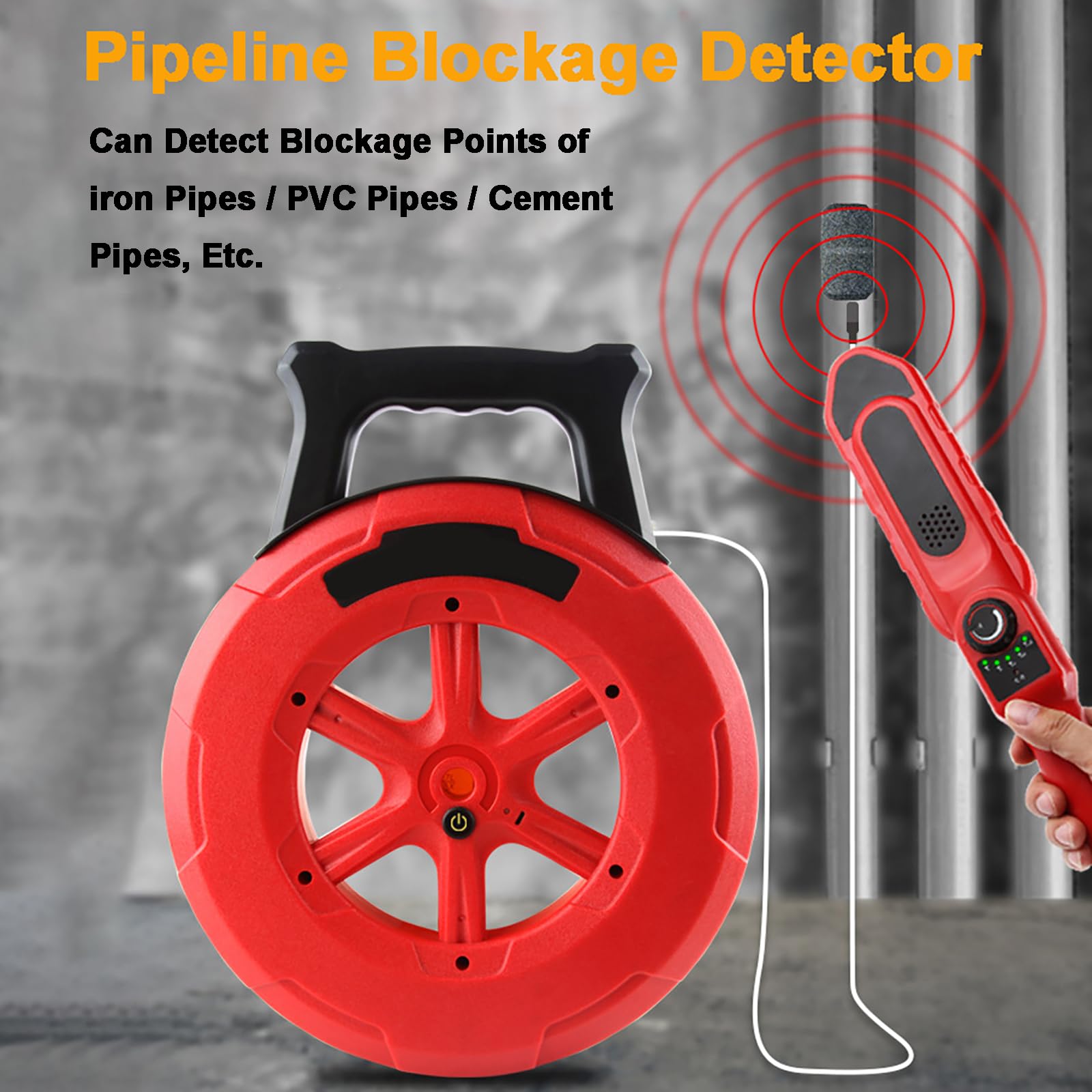 Underground Pipe Detector Pipe Blockage Detector & Locator - 40m Range ...