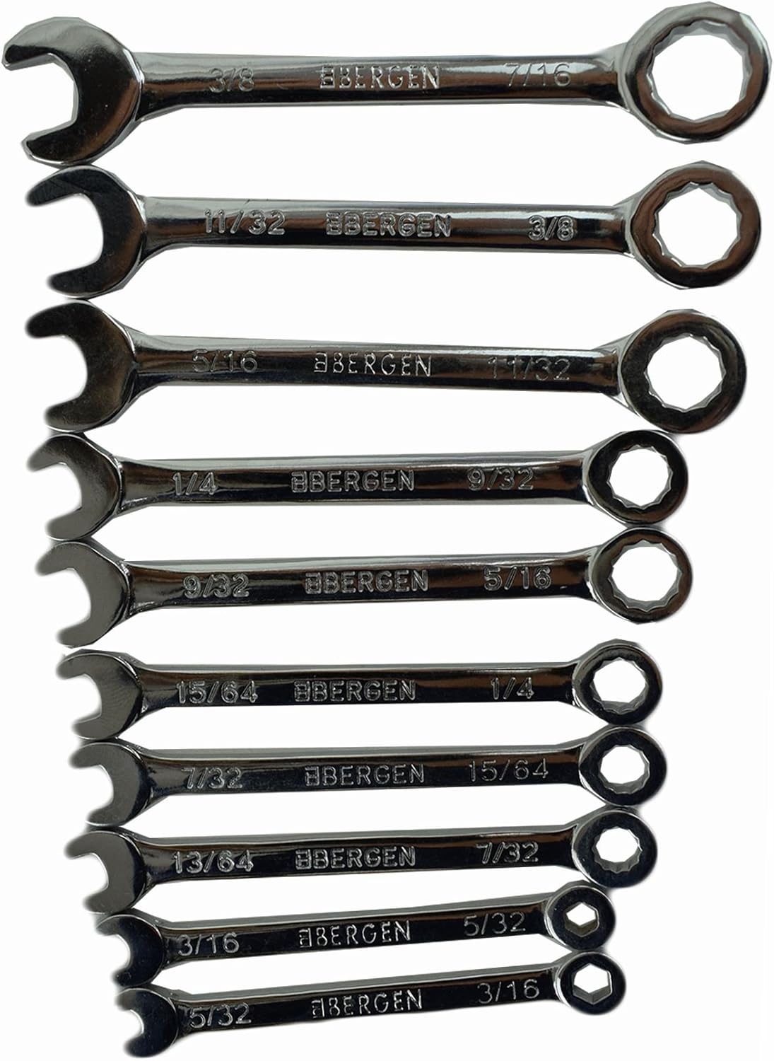 Imperial SAE AF Mini Combination Ring Spanner Set 3/16" - 7/16" 10pc ...