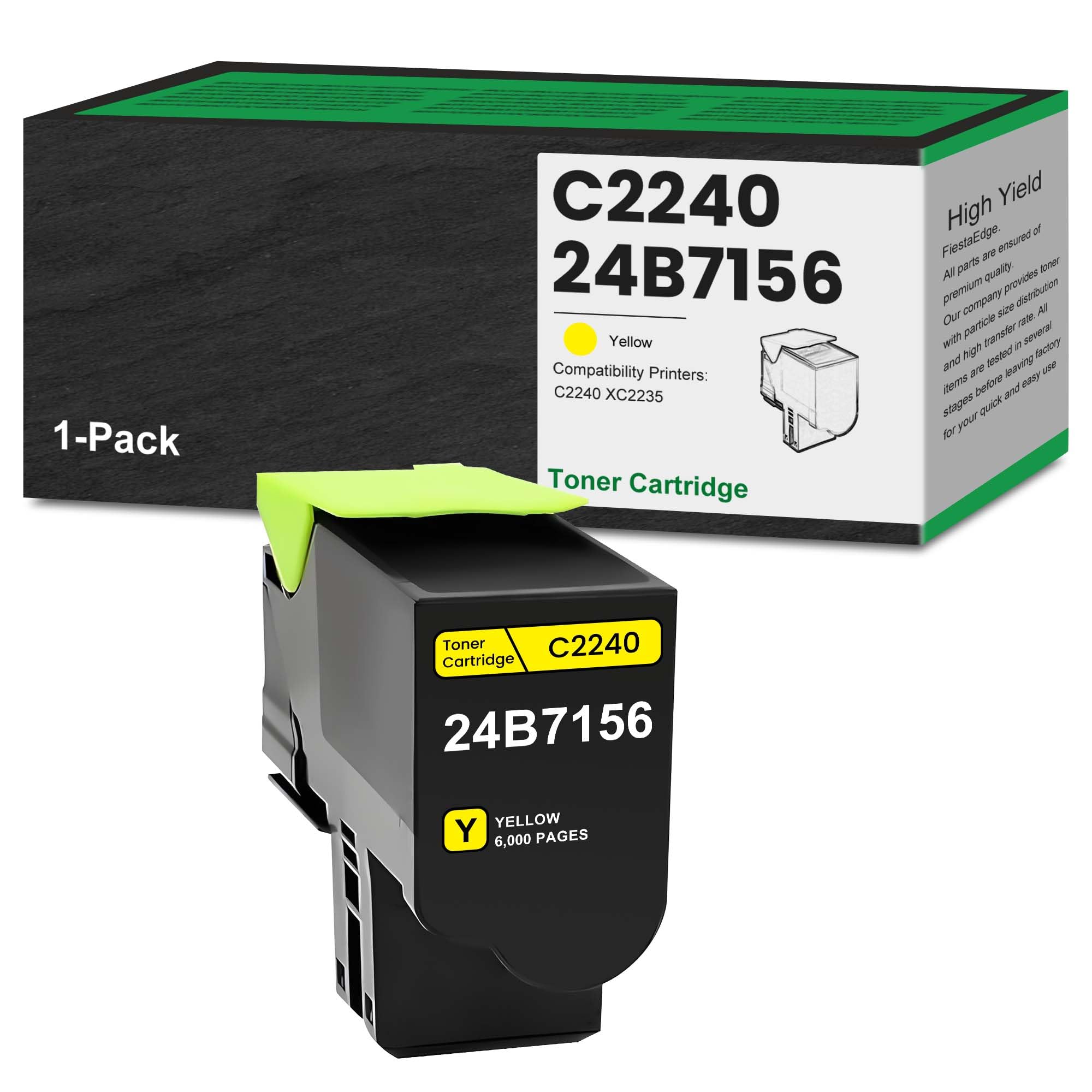 Amazon.com: FiestaEdge 24B7156 Yellow Toner Cartridge Remanufactured ...