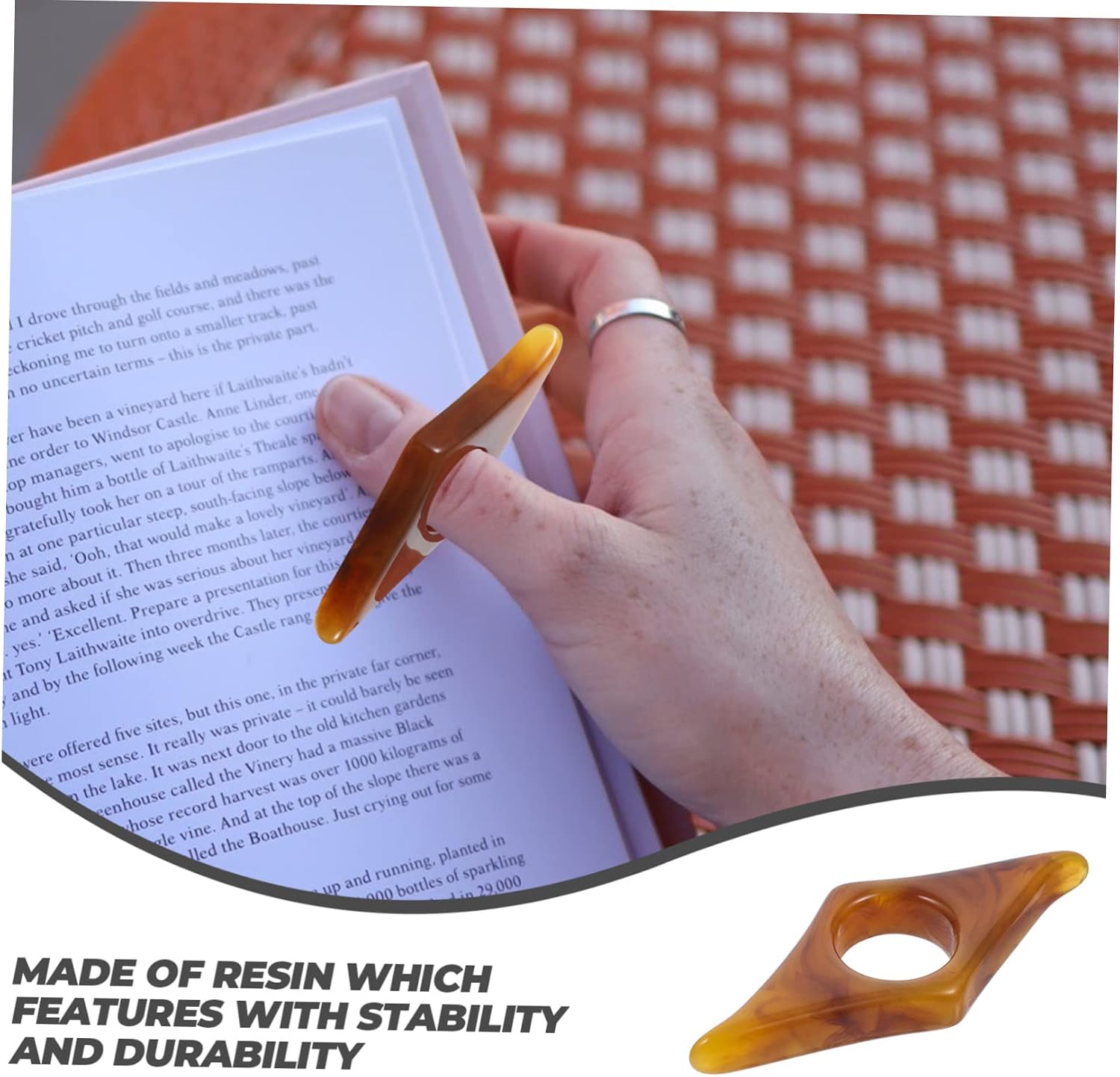 Beautiful Resin Book Press Bookish Thumb Book Holder Resin Bookmark ...