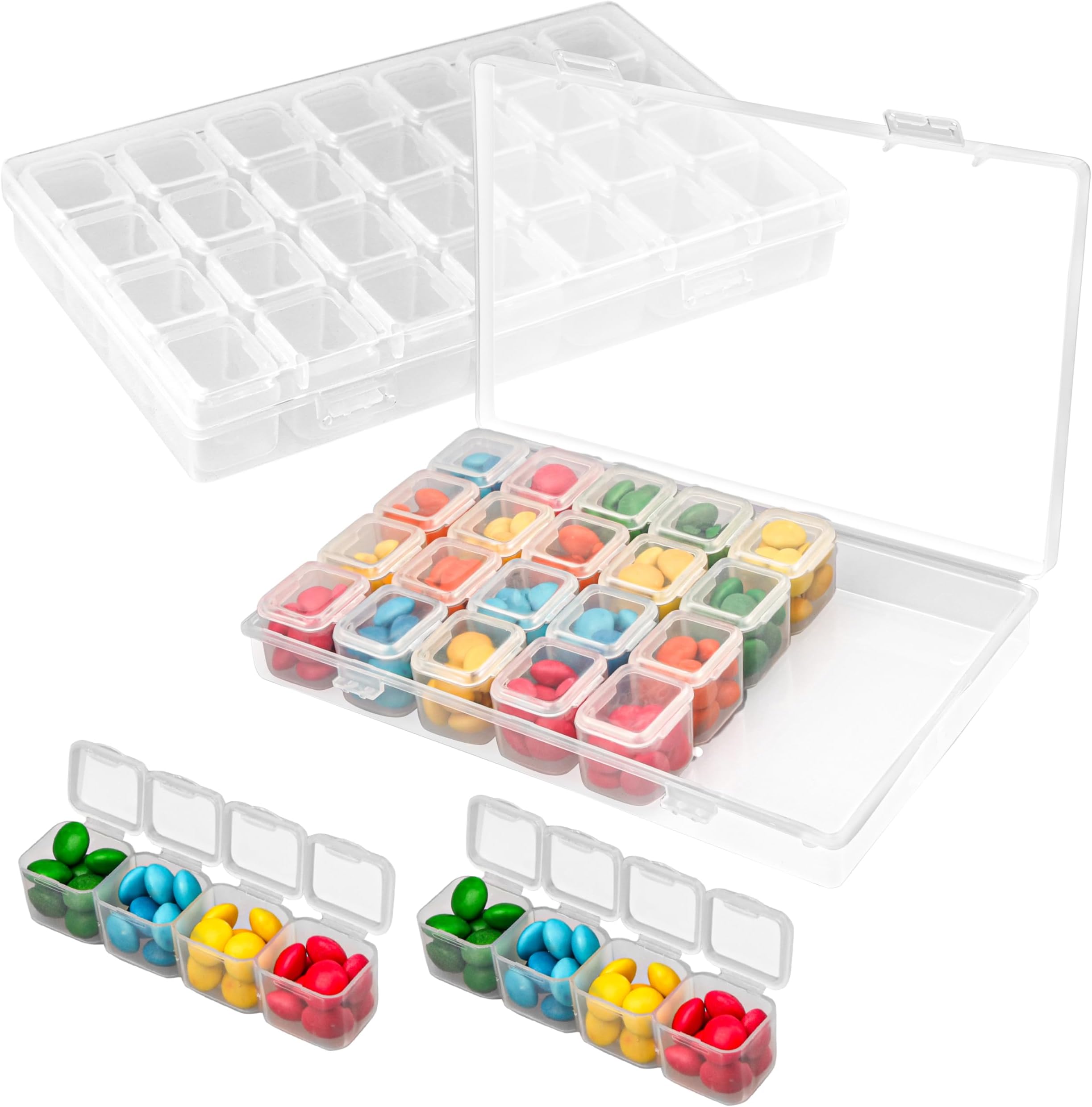 BELLE VOUS 64 Grids Plastic Diamond Dot Painting Storage Box with and ...