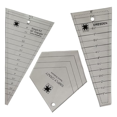 Snapklik.com : VANELY Acrylic Tool Set Quilting Template Easy Dresden ...