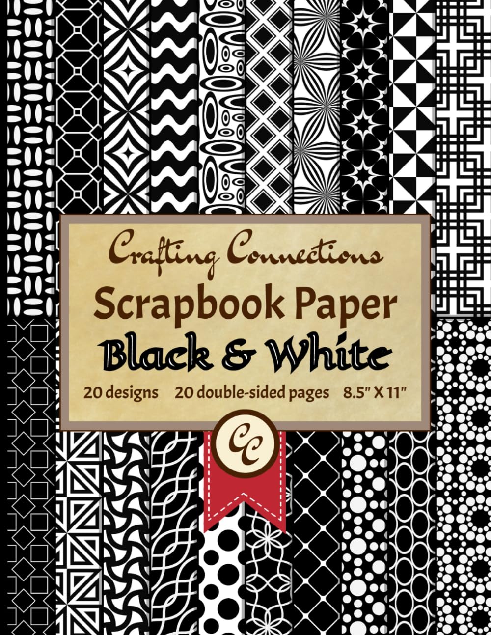 Black and White Scrapbook Paper 8.5 X 11 Double Sided: Black & White ...