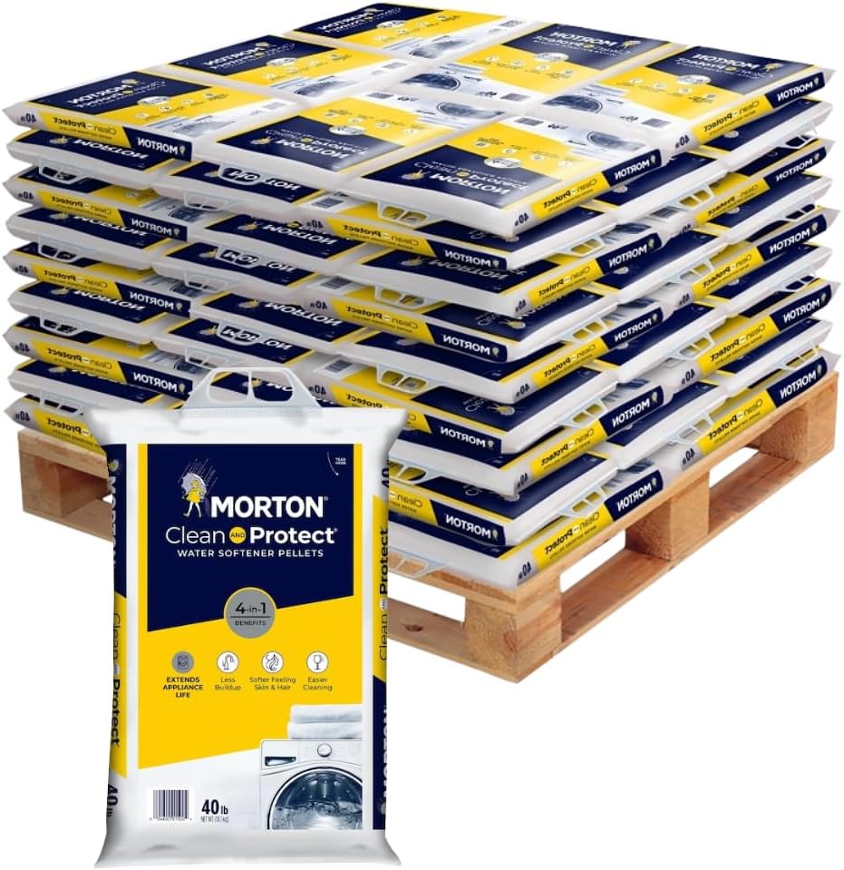 Morton Clean and Protect 40-lbs. Water Softener Pellets (Full Pallet of 56 Bags) - Delivered by ...