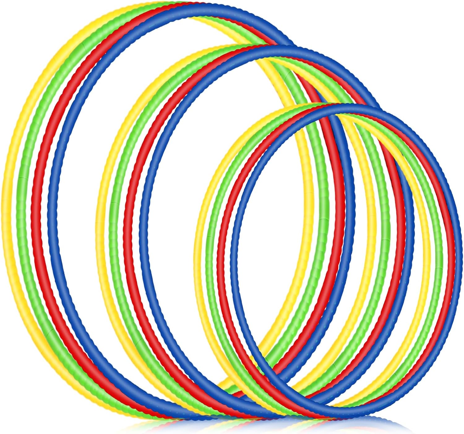 Amazon.com: Syhood 12 Pcs Toy Color Hoop Plastic Detachable Adjustable ...