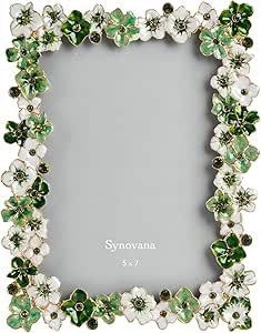 Amazon.com - Synovana Green Flower Picture Frame 5x7 Blossom Photo ...