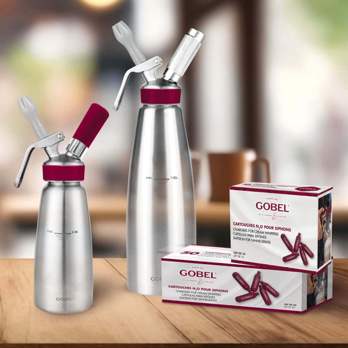 GOBEL - Pack of 10 N₂0 gas cartridges for siphons - Make Chantilly ...