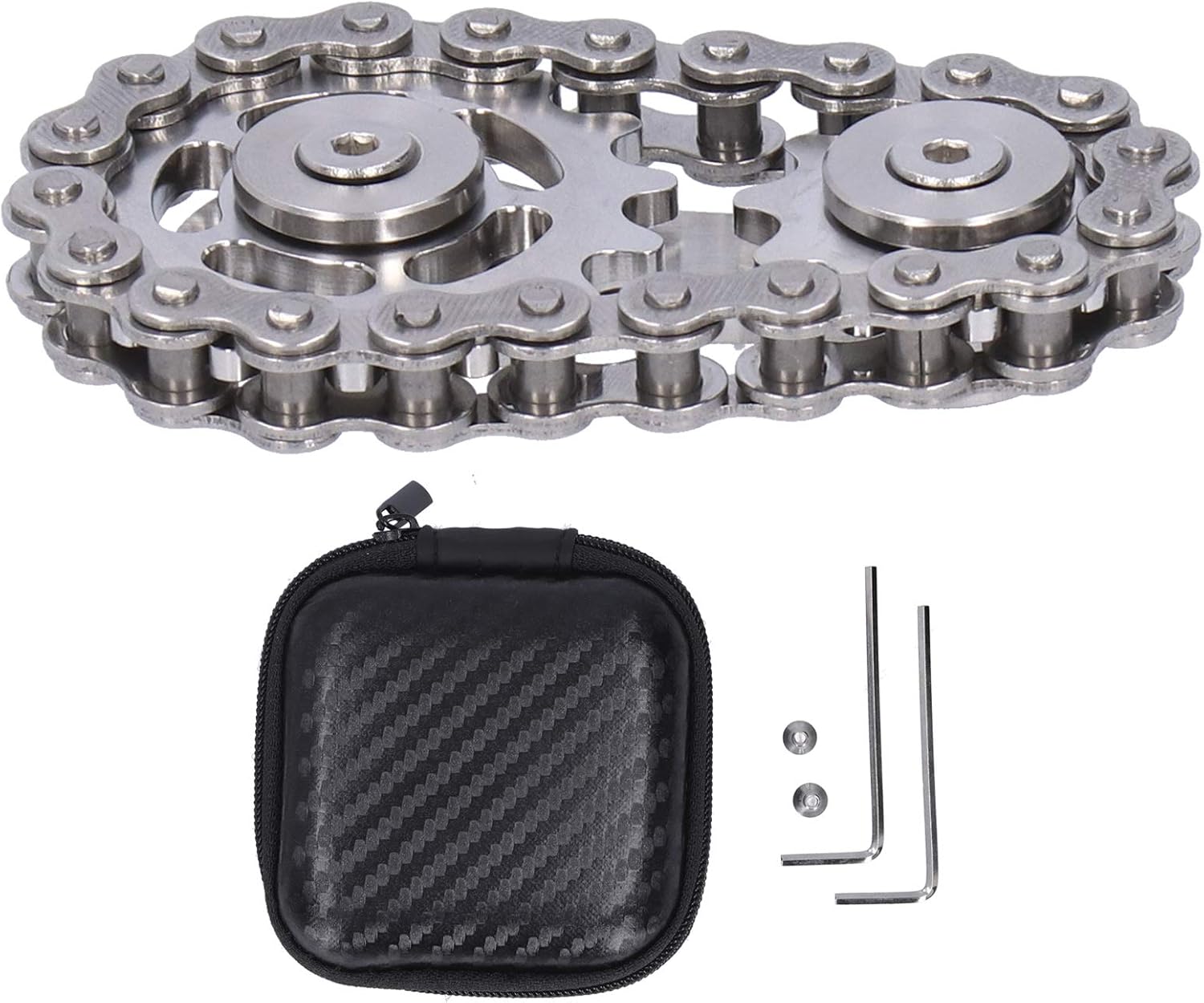 Amazon.com: Bike Chain Gear Fidget Spinner, Metal Sprocket Chain Fidget ...