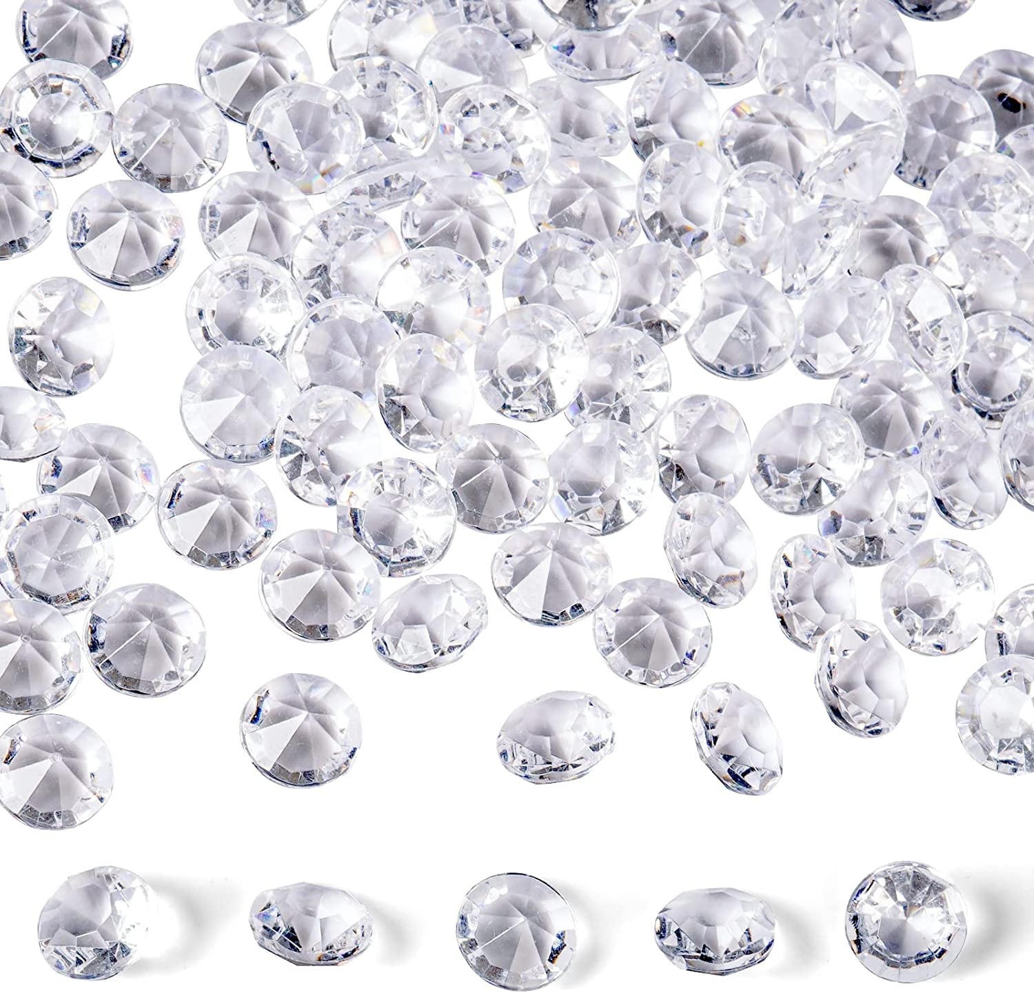 Amazon.com: Verichy Acrylic Diamonds, 2000PCS 10mm Clear Crystals Gems ...