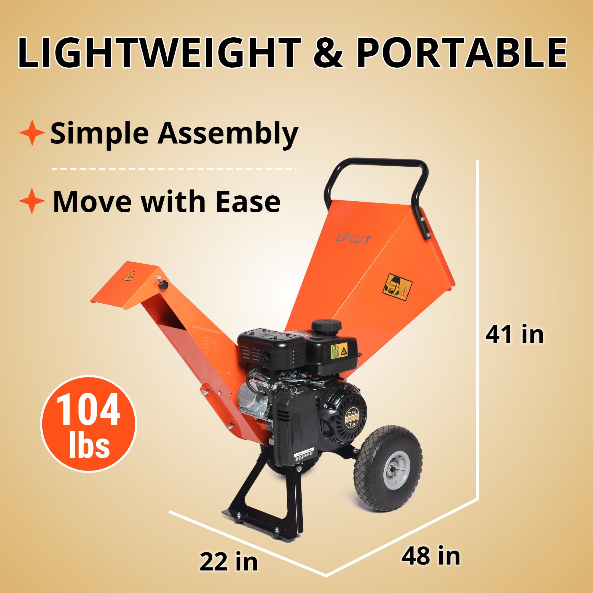 Snapklik.com : EFCUT Wood Chipper Shredder Mulcher 7HP Gas Powered ...
