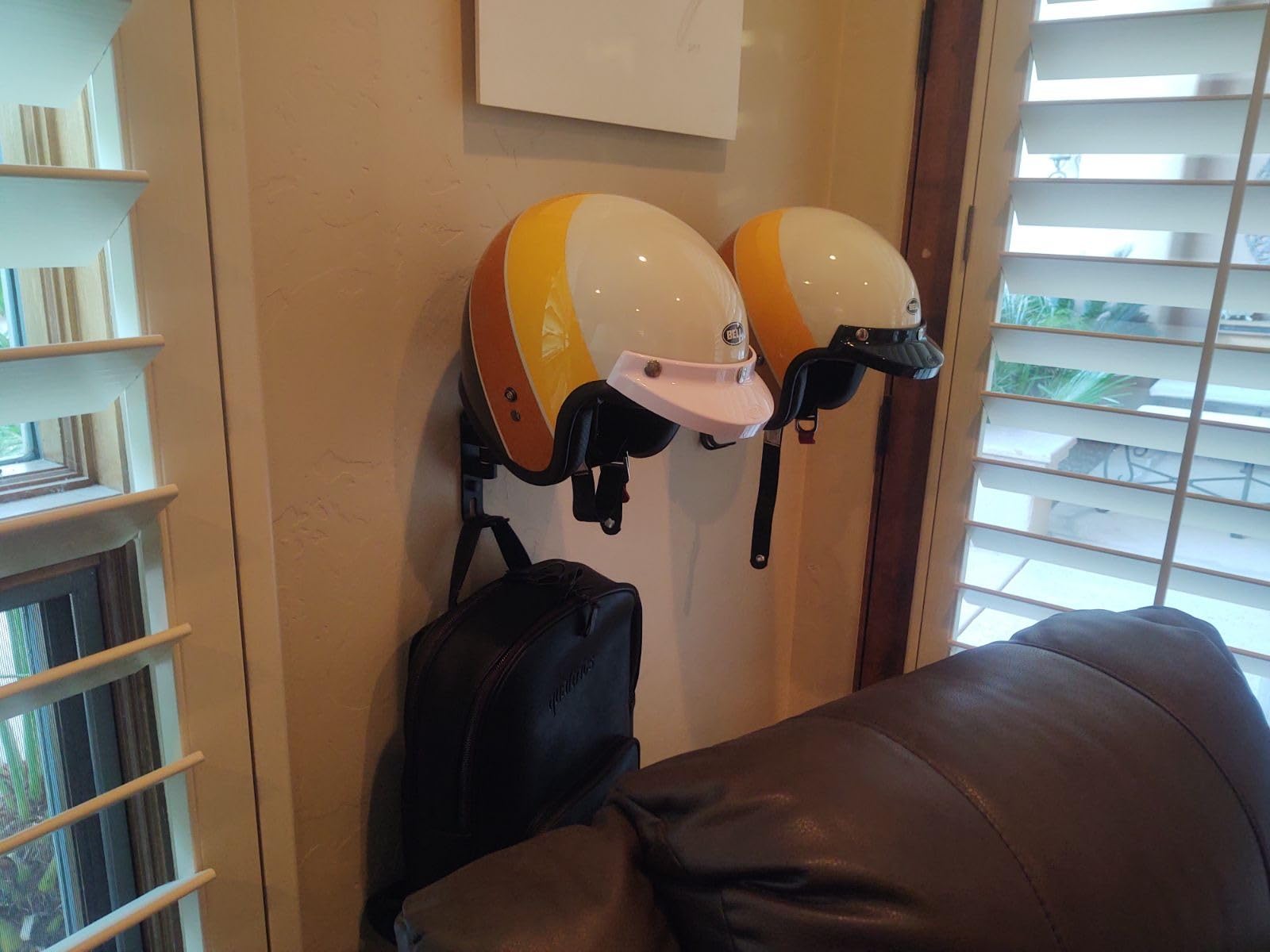 Amazon.com: Tamstone Motorcycle Helmet Rack (2 Pack) - Helmet Display ...