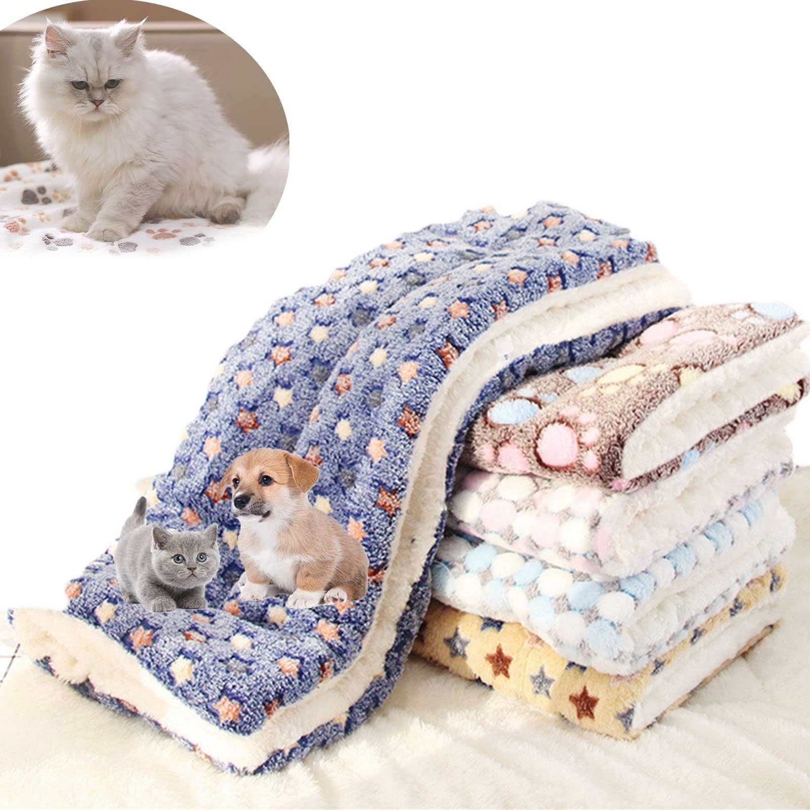Eidoct Furry Self Warming Cat Bed Mat for Cats Small Dogs,Function 2 in ...