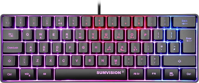 Sumvision Seeker Destroyer 60 Percent Pro Gaming PC Wired Mini Compact ...