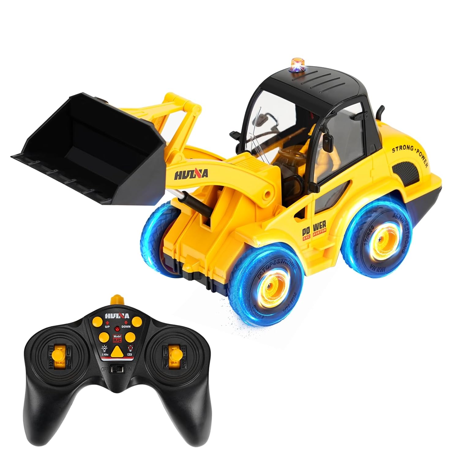 QI XING Remote Control Front Loader 1/24 RC Front Loader Bulldozer 9 ...