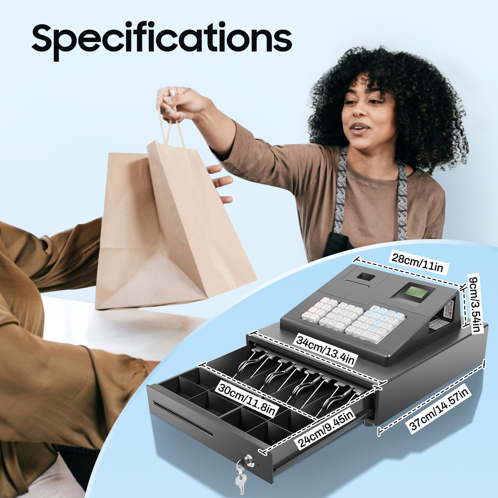 Cash Register Person Simplified Modern Cash Register Counter For