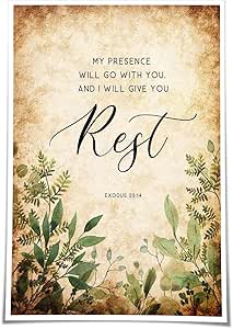 Amazon.com: Belceleb Exodus 33 14 My Presence Will Go with You Wall Art ...