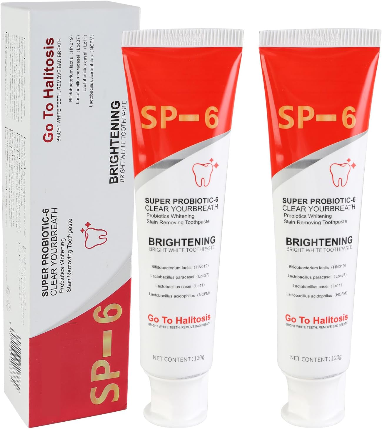Amazon.com: 2Pcs Super Probiotic 6 Toothpaste, Sp-6 Ultra Whitening ...