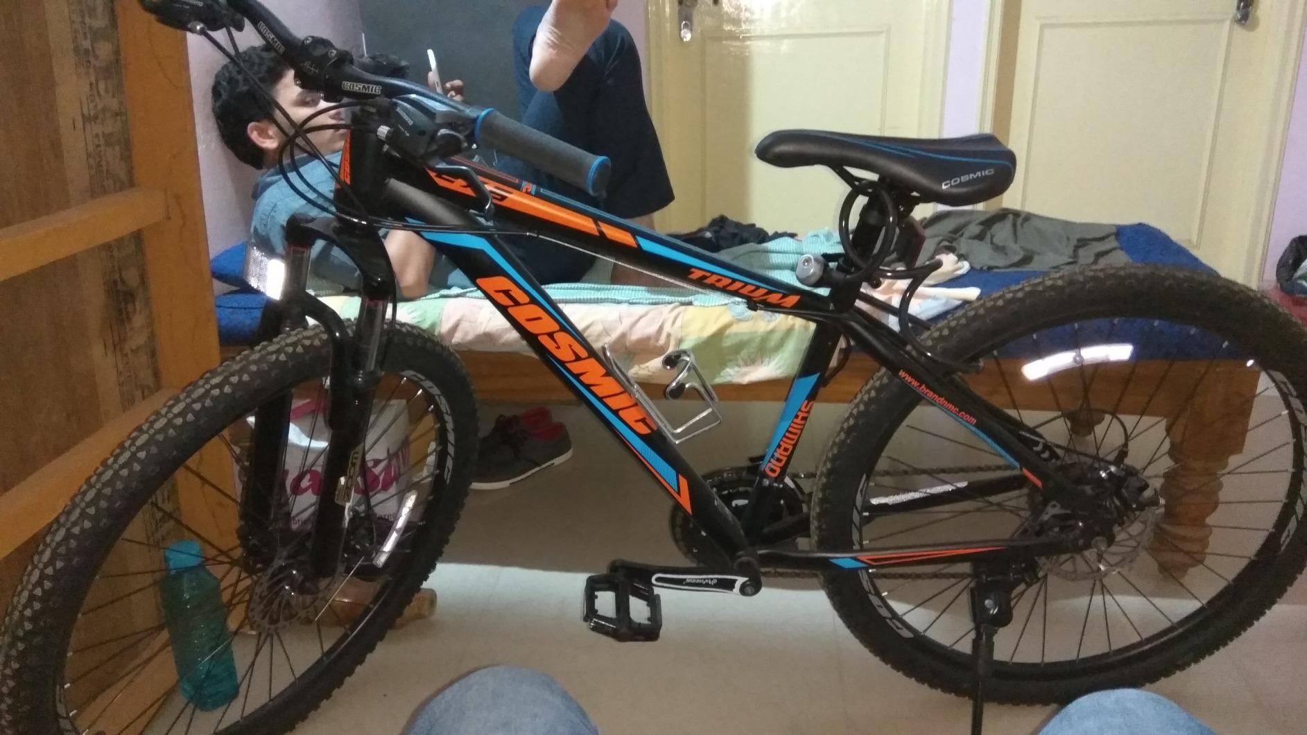 Buy Cosmic Trium Edition 27T 21-Speed MTB Bicycle (Black/Blue) Online ...