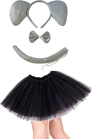 Lizzy Ladies ANIMAL FANCY DRESS TUTU with EARS BOW TAIL SET for ...