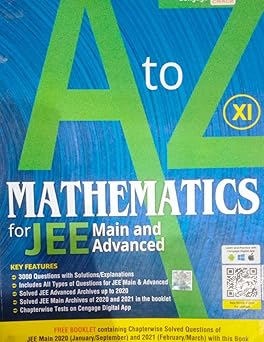 Buy Cengage A To Z Mathematics For JEE Main And Advanced Class 11 (S ...
