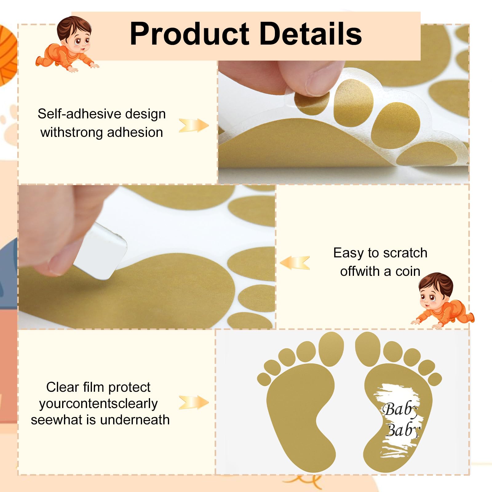 Snapklik.com : 50 Pieces Scratch Off Sticker Labels 2 Inch For Scratch ...