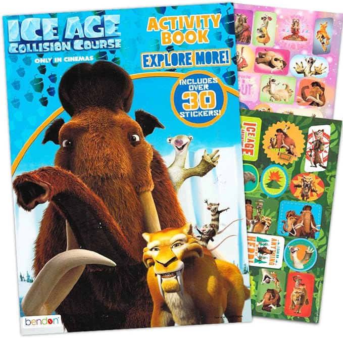 Amazon.com: Ice Age Coloring Book with 30+ Ice Age Stickers (Party ...