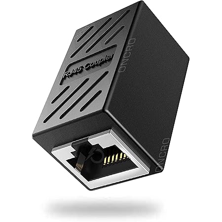 ONCRO® Black Strong Shielded 8p8c RJ45 Coupler, Ethernet Cable Adsl ...