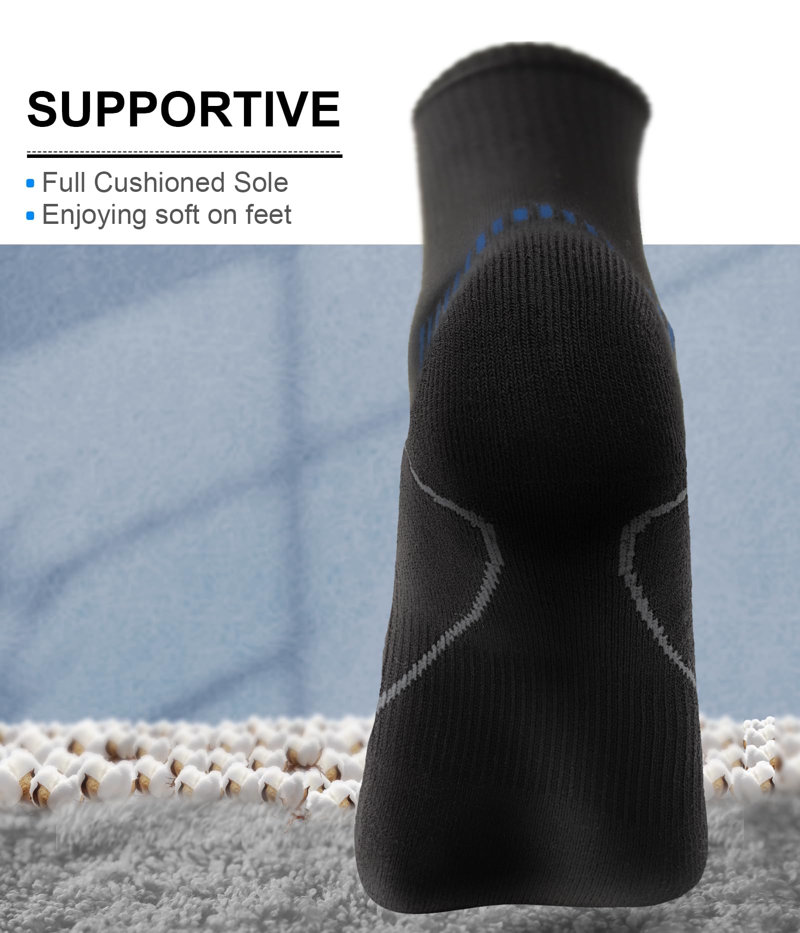 Snapklik.com : BULLIANT Compression Socks For Men 6Pairs, Athletic Crew Socks Cushioned For Men ...
