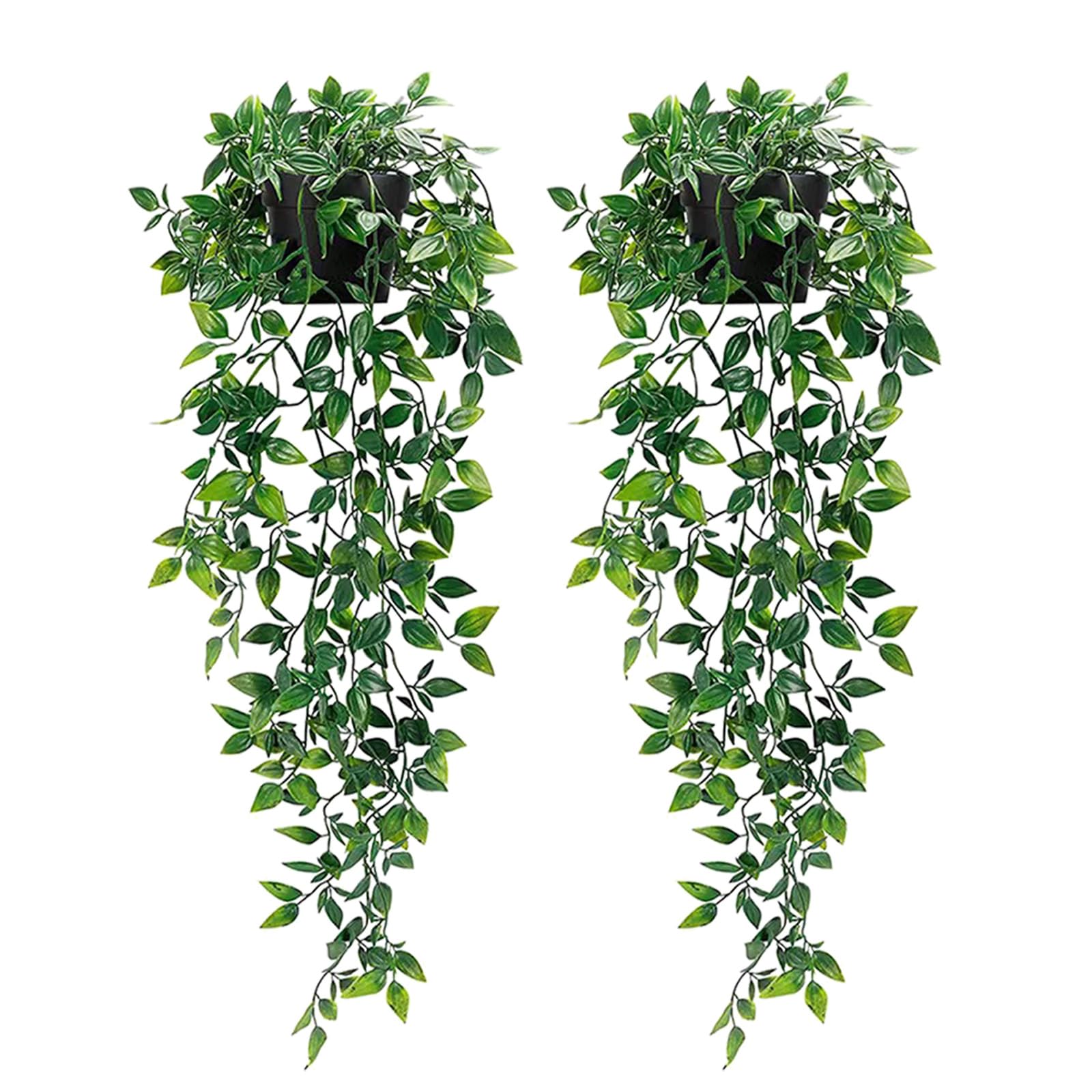 Amazon.com: XIRYAER Artificial Hanging Plants,2 Pack Fake Hanging Plant ...