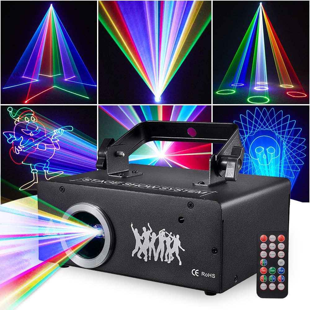 Eyeshot DJ Lights, Stage Party Light 3D RGB Animation with Beam Scan ...