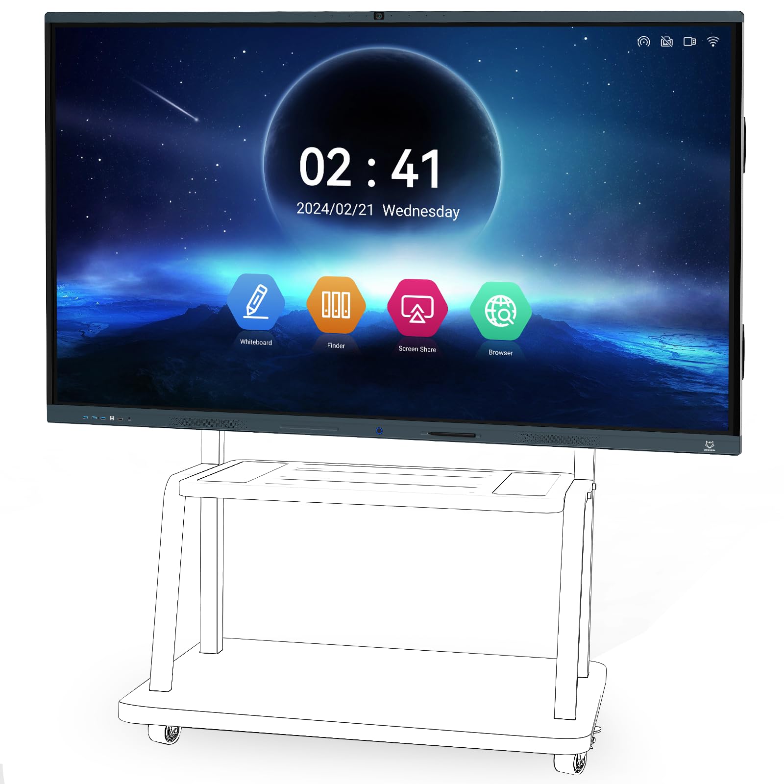 Amazon.com: LINGHUFOX 86 Inch Digital Whiteboard, 4K Touch Screen ...
