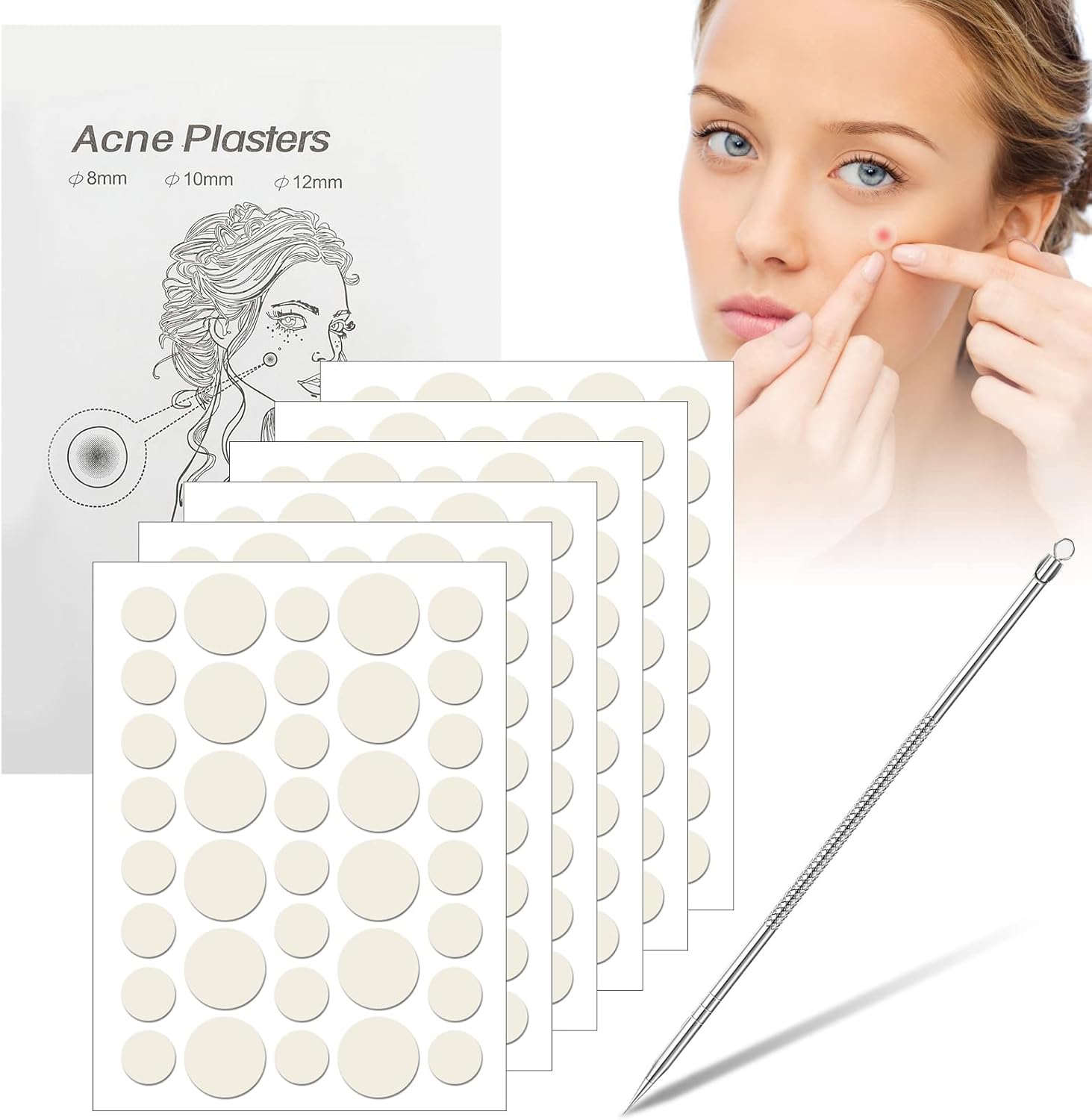 Dots for Spots Pimple Patches, 216 PCS Moisturizing Acne Stickers ...