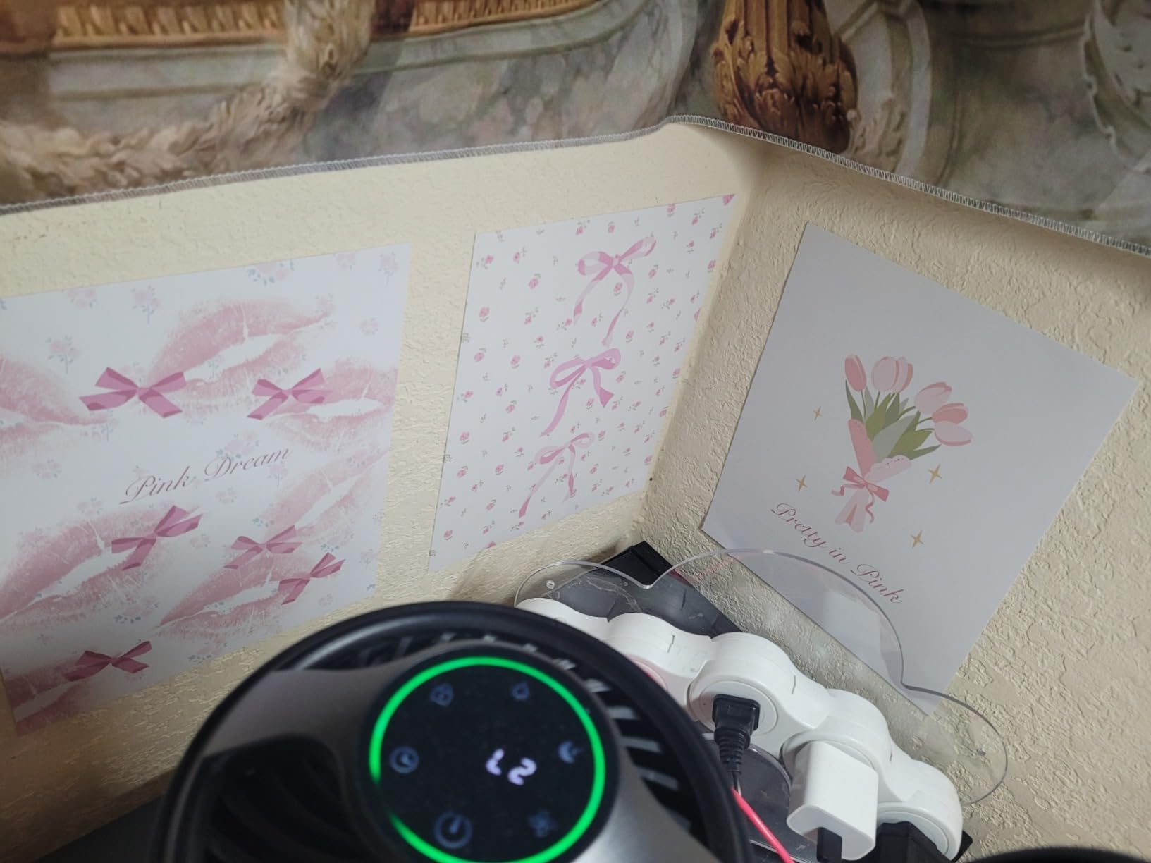 Amazon.com: TwoDays Coquette Room Decor Aesthetic, Pastel Pink Bows ...