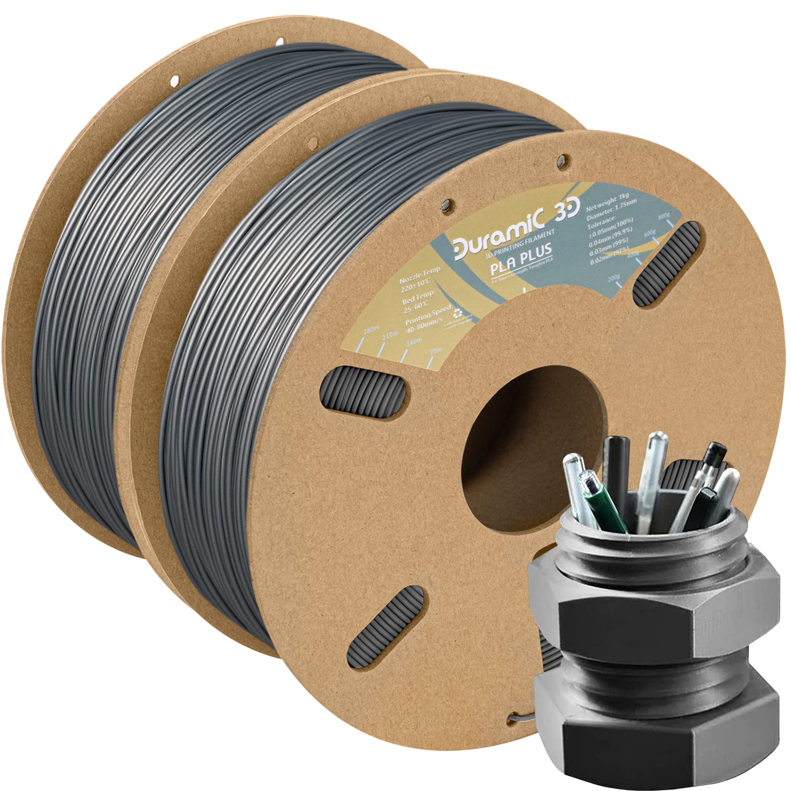 DURAMIC 3D Neat PLA Printing Filament Pack, Upgraded Neat, 53% OFF