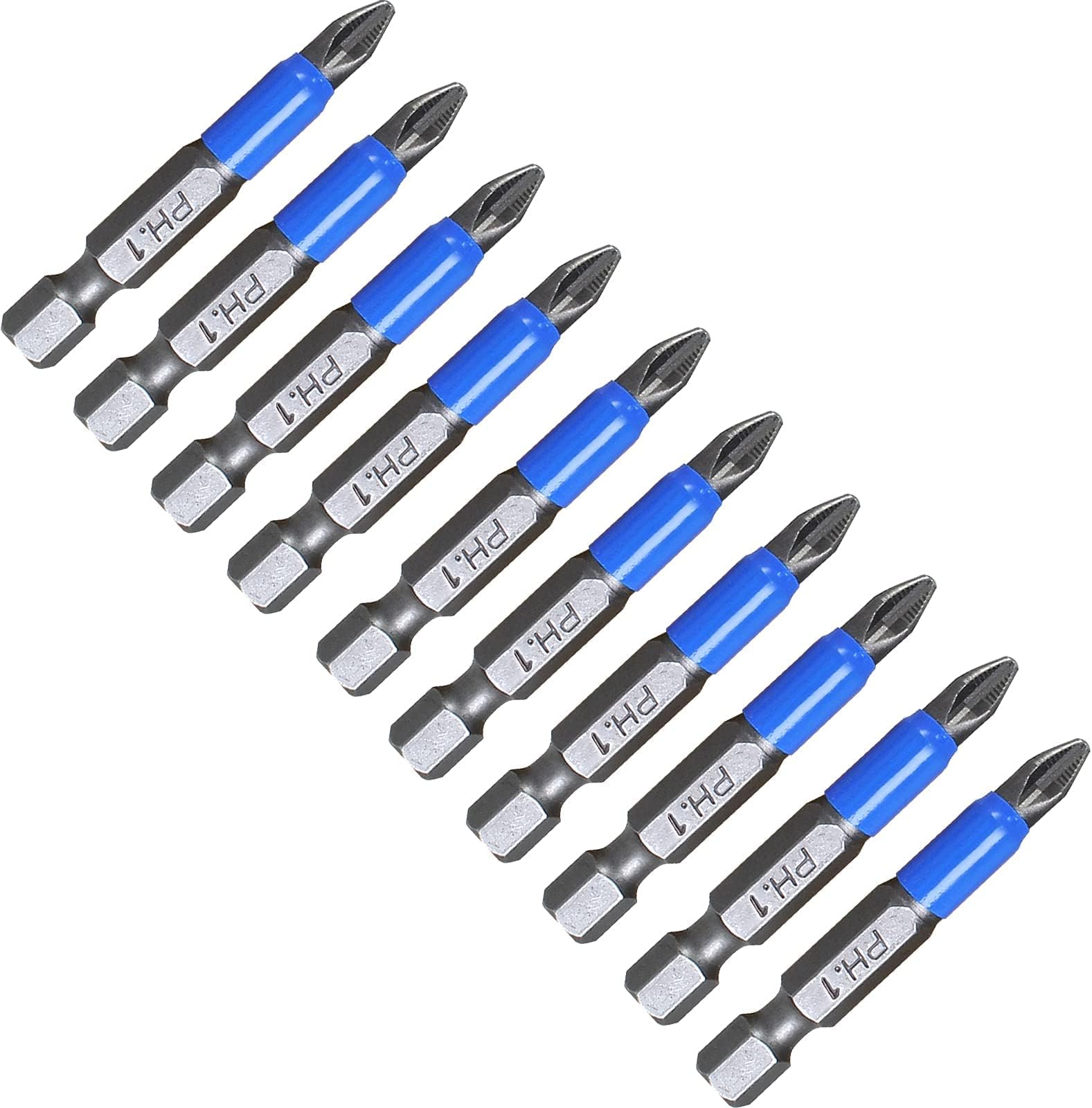 uxcell 10pcs 50mm 1/4" Hex Shank 2.5mm Bit Dia PH0 Magnetic Phillips ...