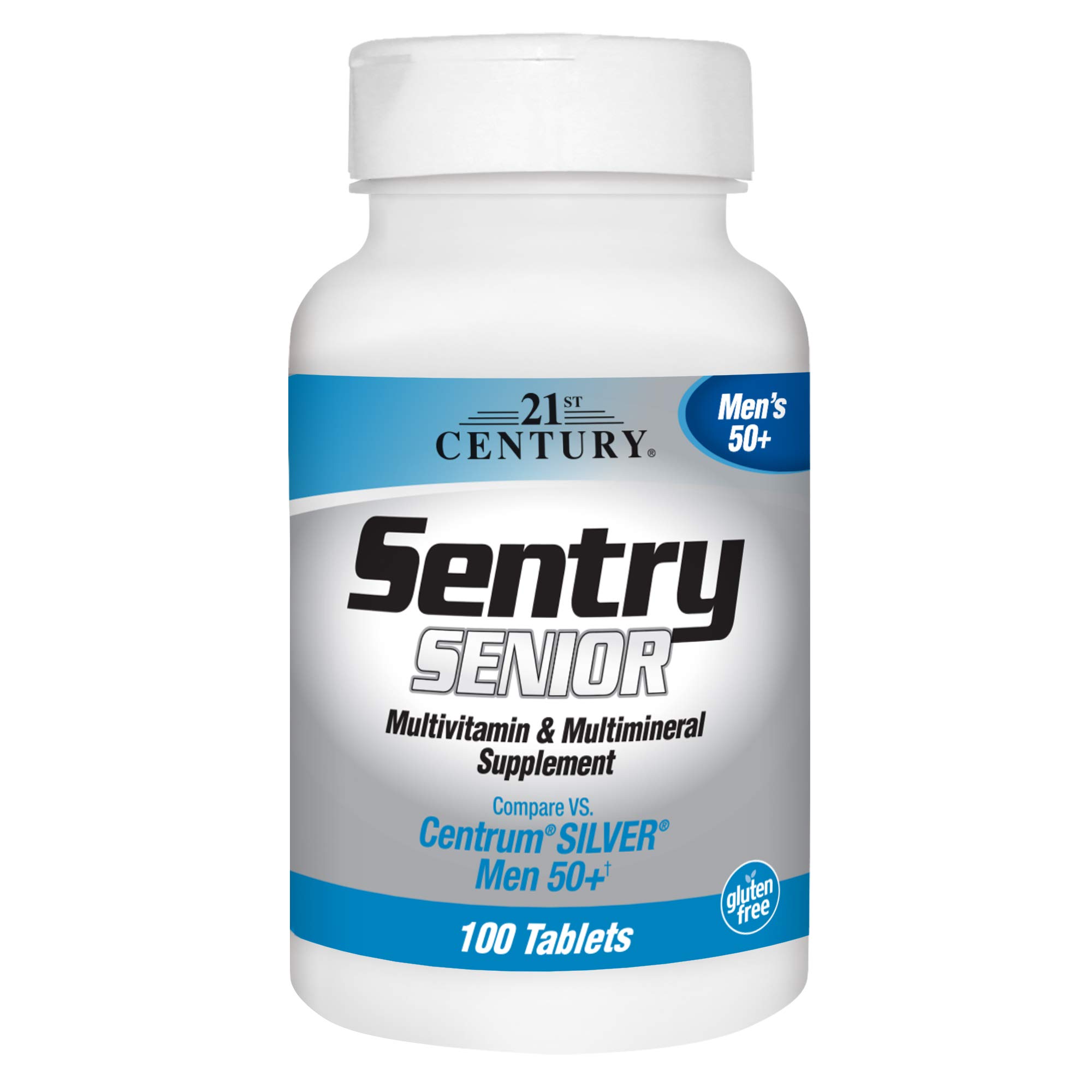 Buy 21st Century Sentry Senior Multi & Multimineral Supplement Men's 50 ...