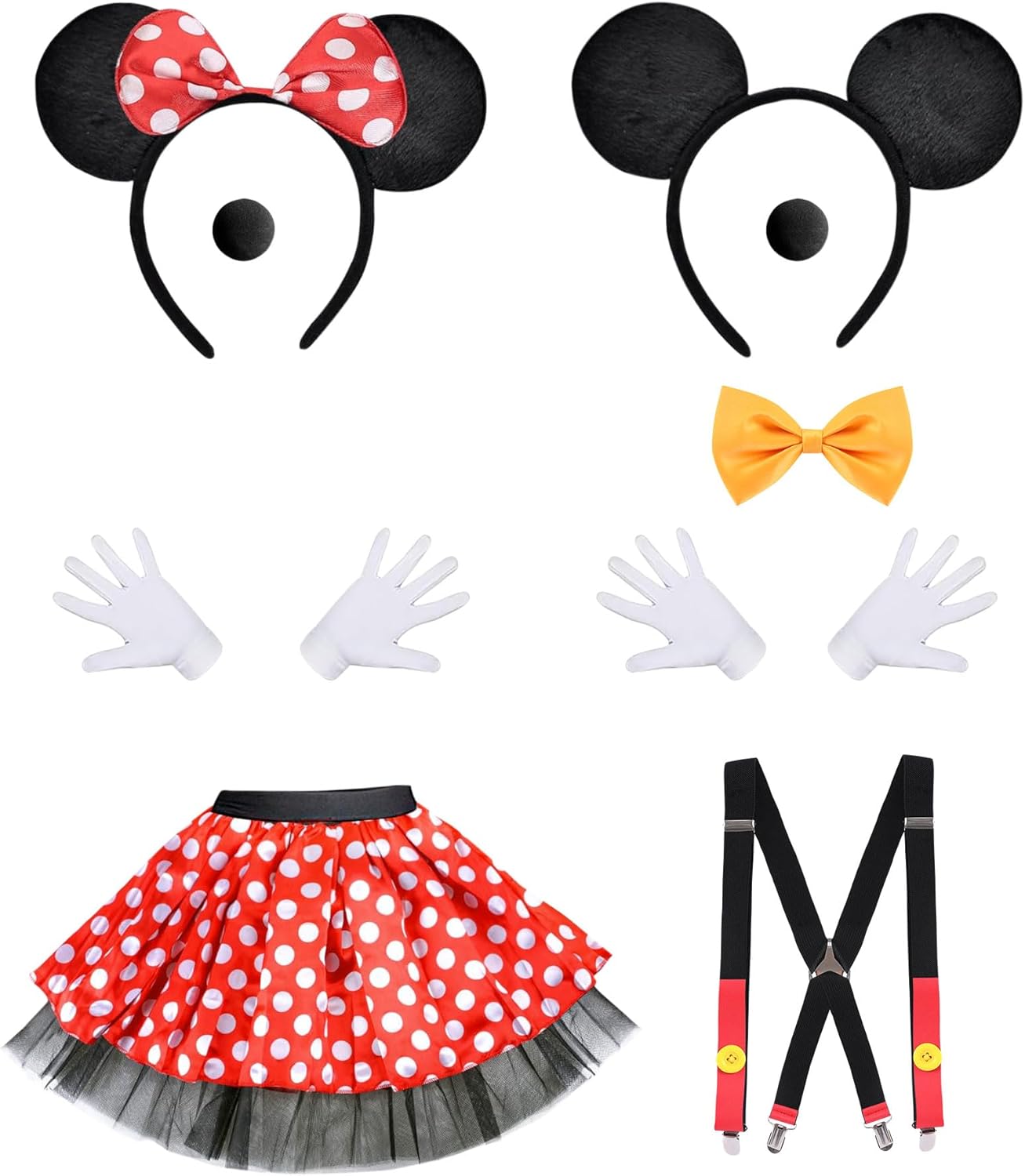 Dtiaagto Mouse Costume for Women Men Red Tutu Skirt Mouse Carnival ...