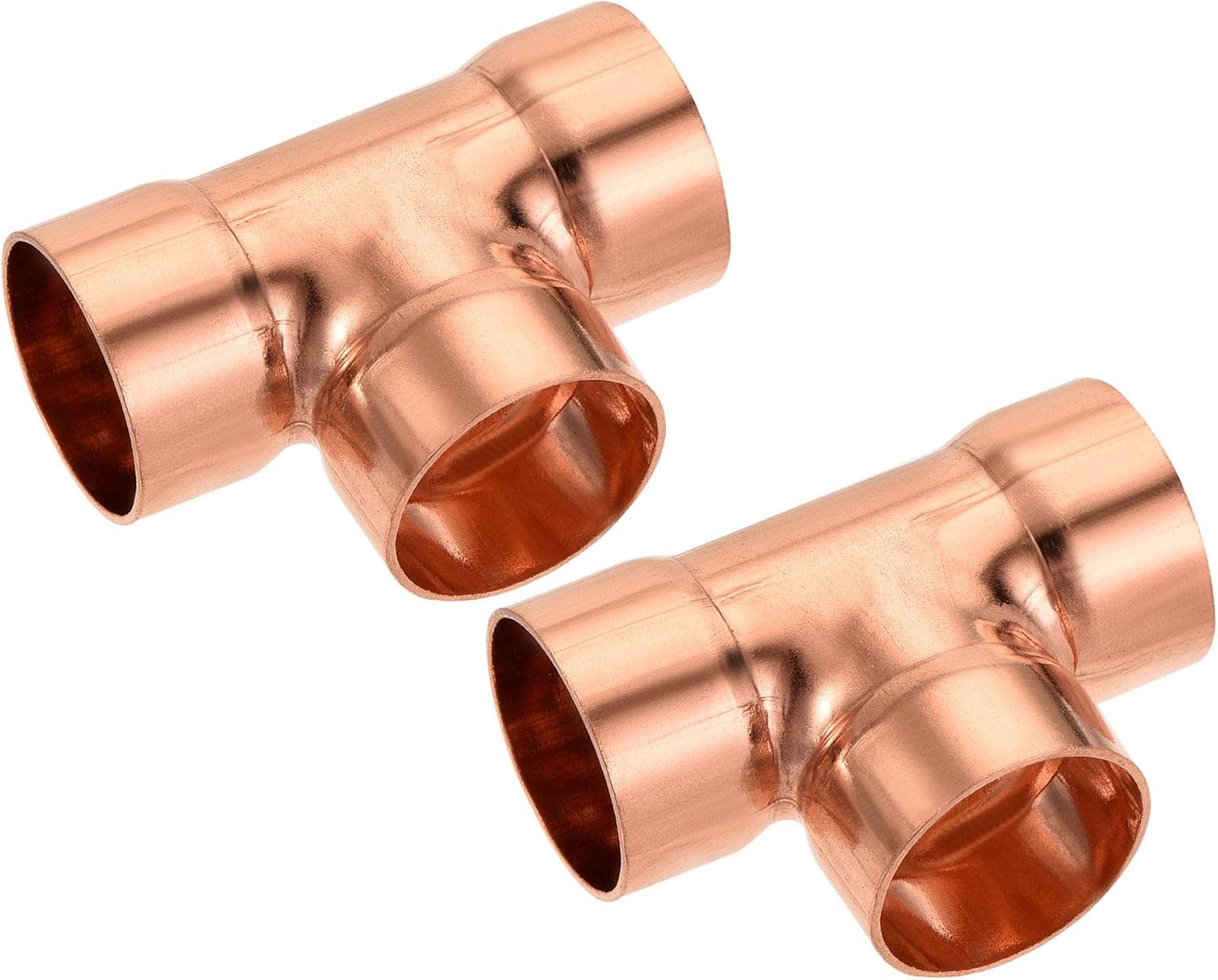 sourcing map Copper Pipe Coupling 19mm Tee Connecting Adapter Joint ...