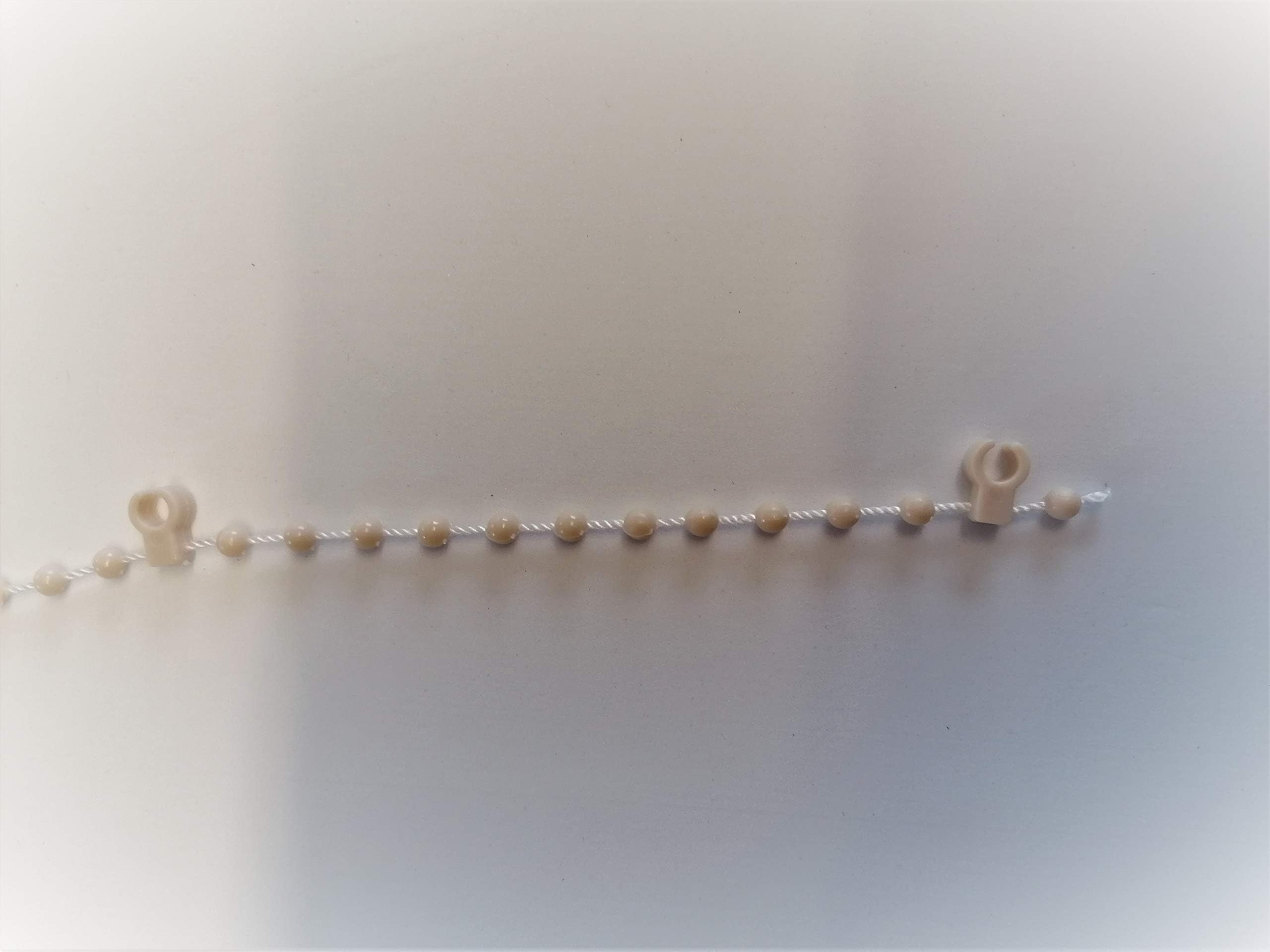 White Bottom Chain for 89mm/3.5" Vertical Blinds -100 clips (11 balls ...