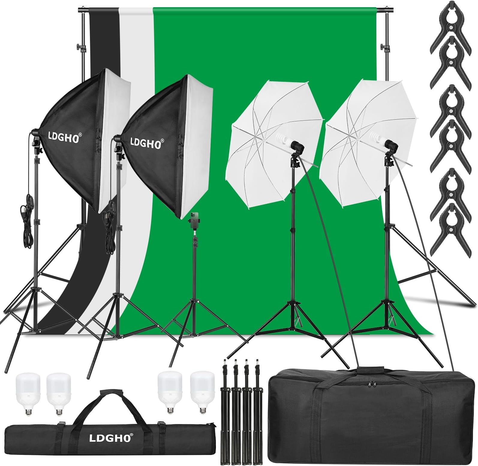 Amazon.com : LINCO Lincostore Photo Video Studio Light Kit AM169 ...