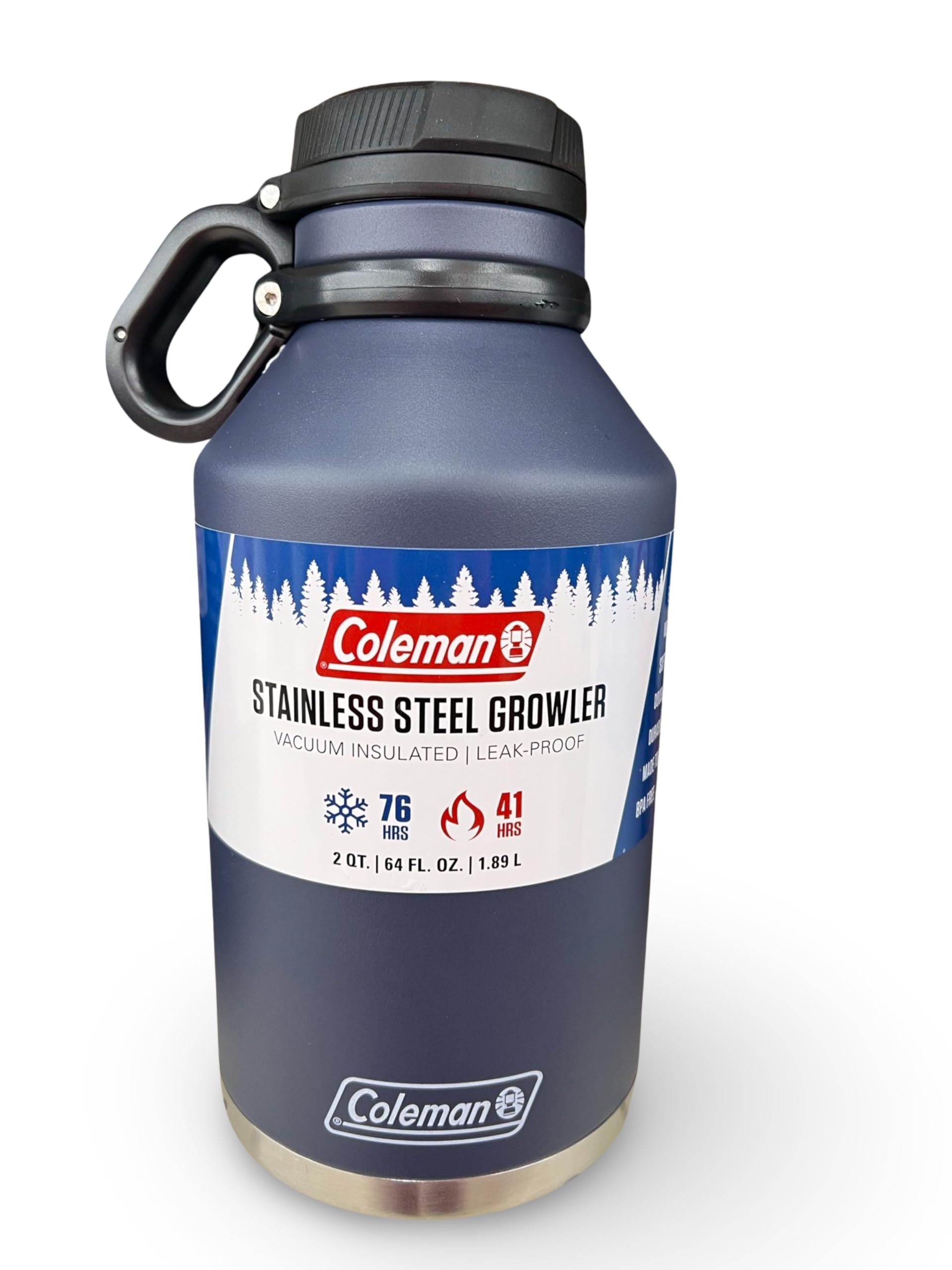 Amazon.com: Coleman 64oz. Stainless Steel Insulated Growler, Blue ...