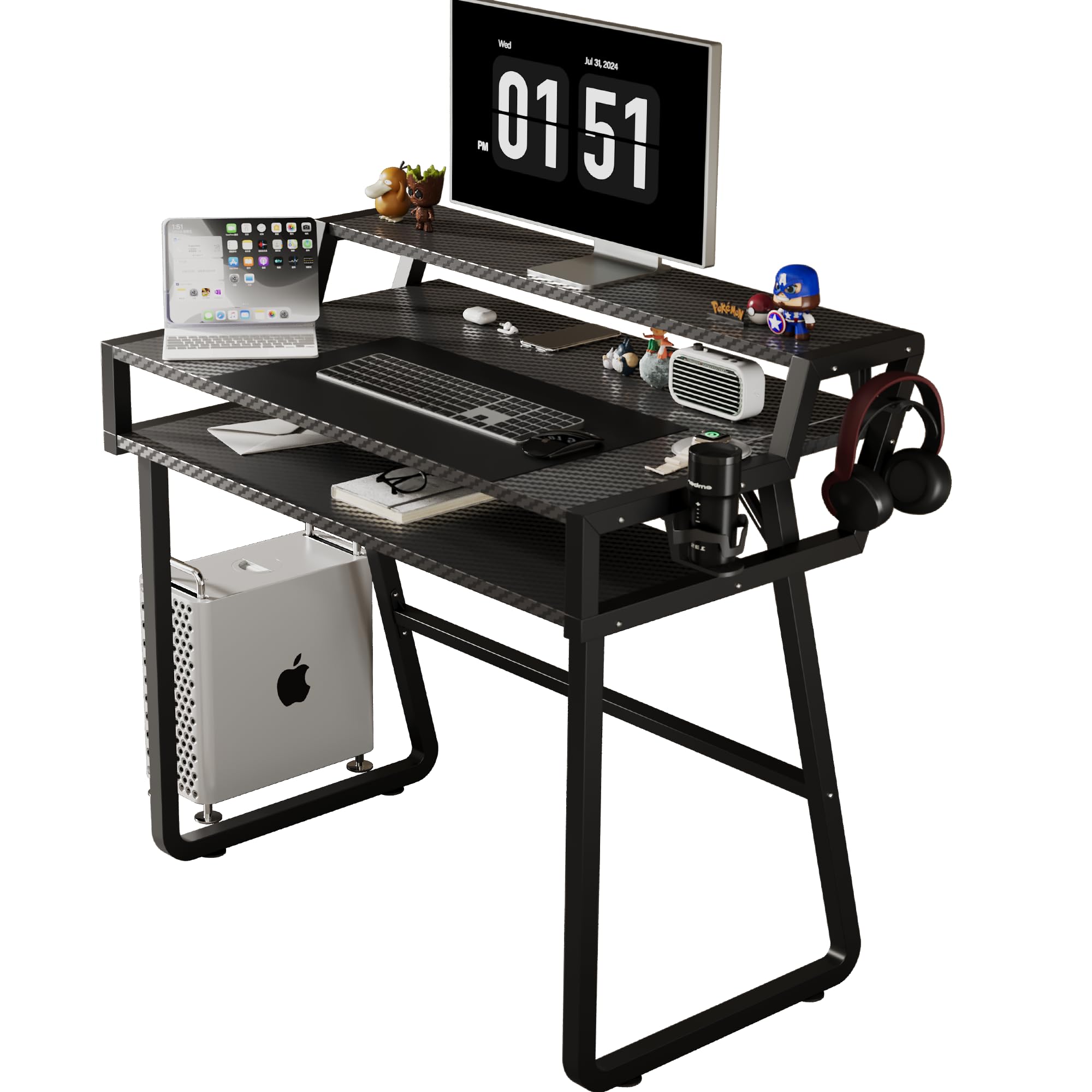 Amazon.com: ZhengKai OS Gaming Computer Desk–33 Inch Ergonomic Home ...