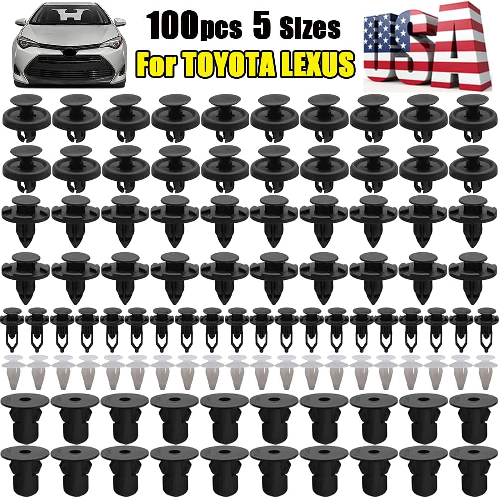Amazon.com: AUTOXBERT 100PCS Car Body Trim Clips 7 8 9mm Hole Push Pin ...
