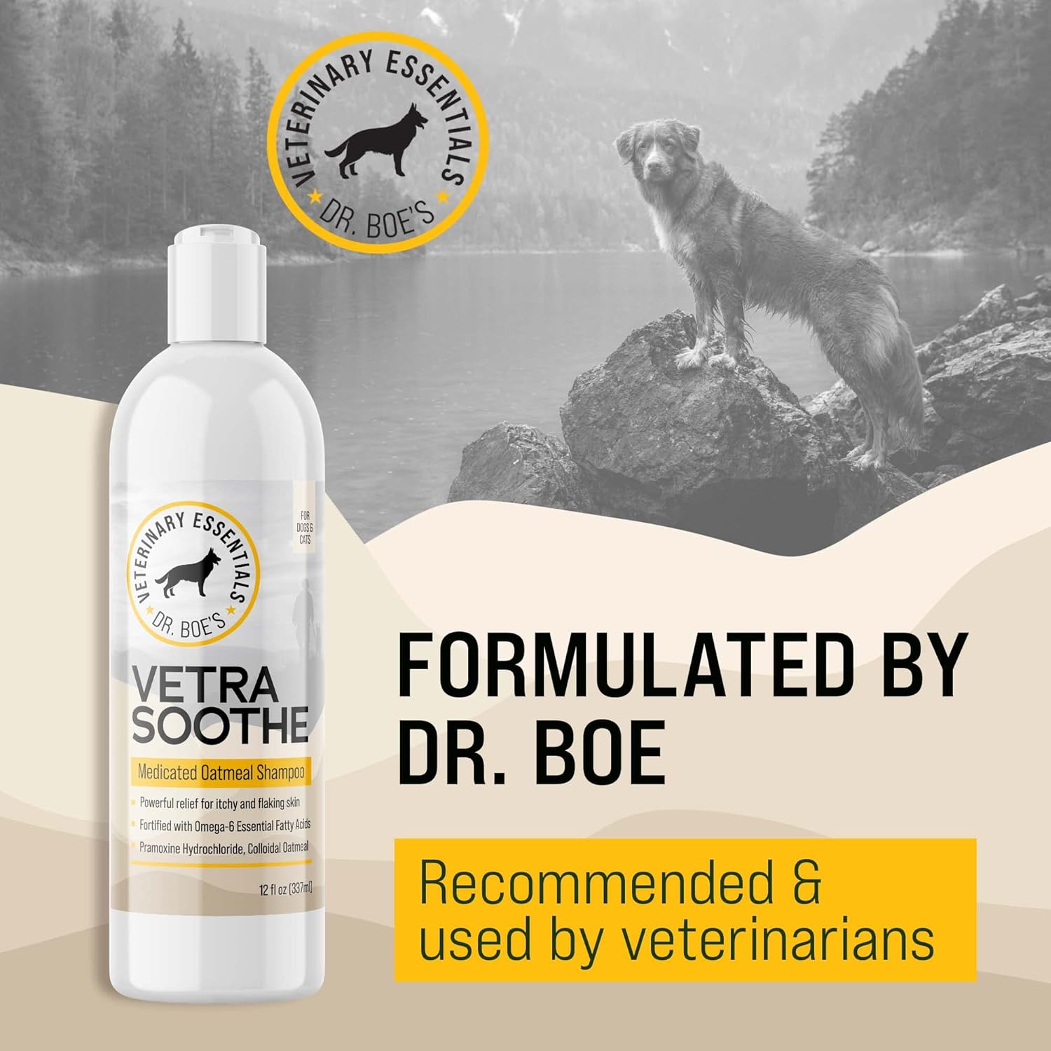 Dr. Boe’s Veterinary Essentials VetraSoothe – Champú de avena medicado ...
