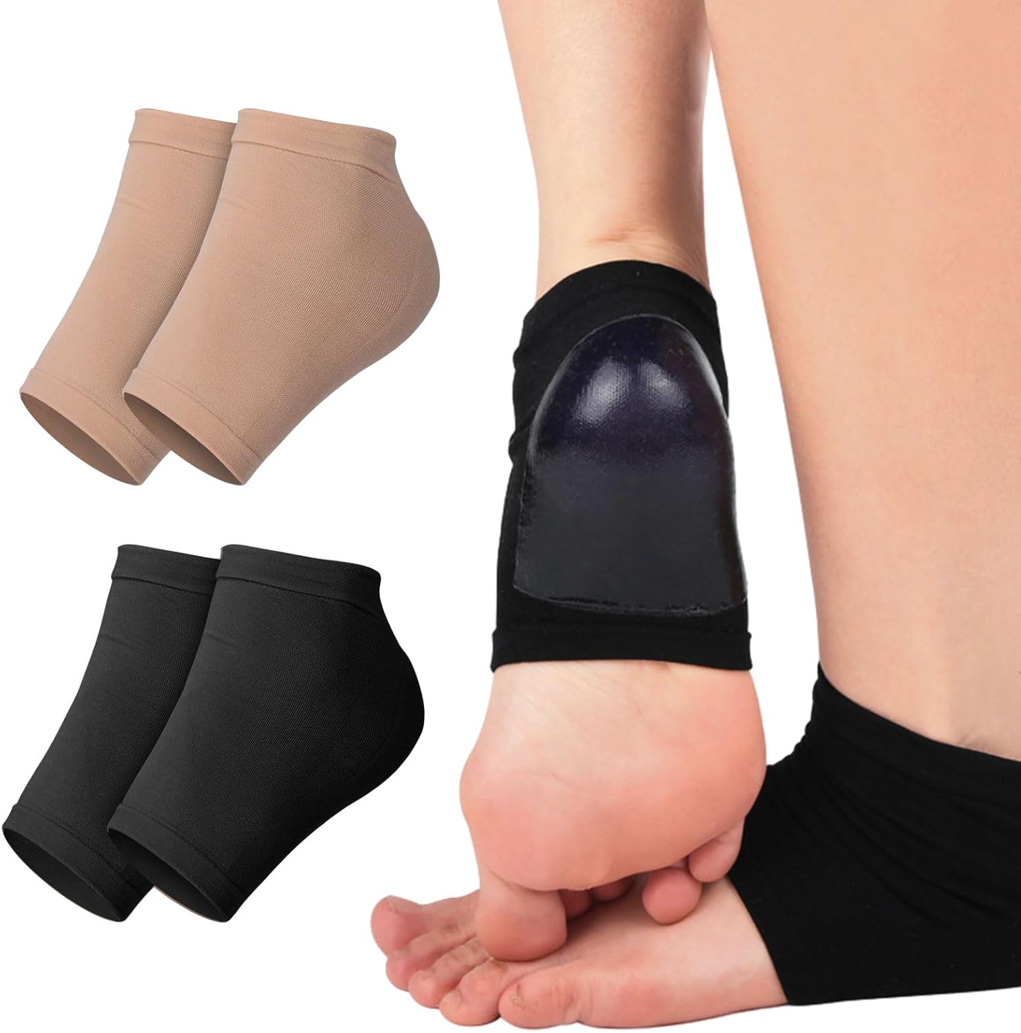 Heel Protectors, 2 Pairs Silicone Heel Protectors, Durable and ...