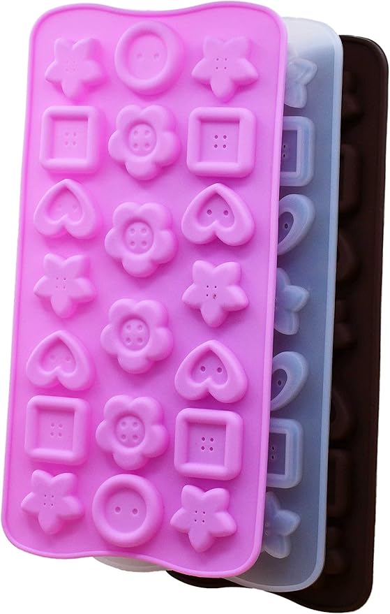 Amazon.com: GOZMOZ Button Shape Silicone Mold Chocolate DIY Epoxy Resin ...