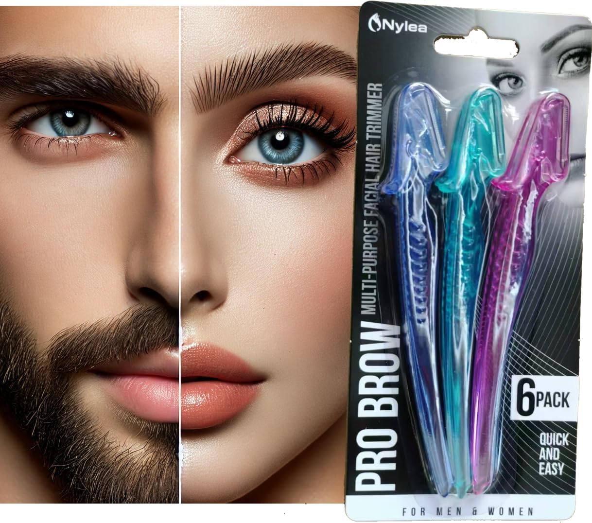 Amazon.com: 6Pcs Eyebrow Razor Mini Eyebrow Razor Trimmer Female Face ...