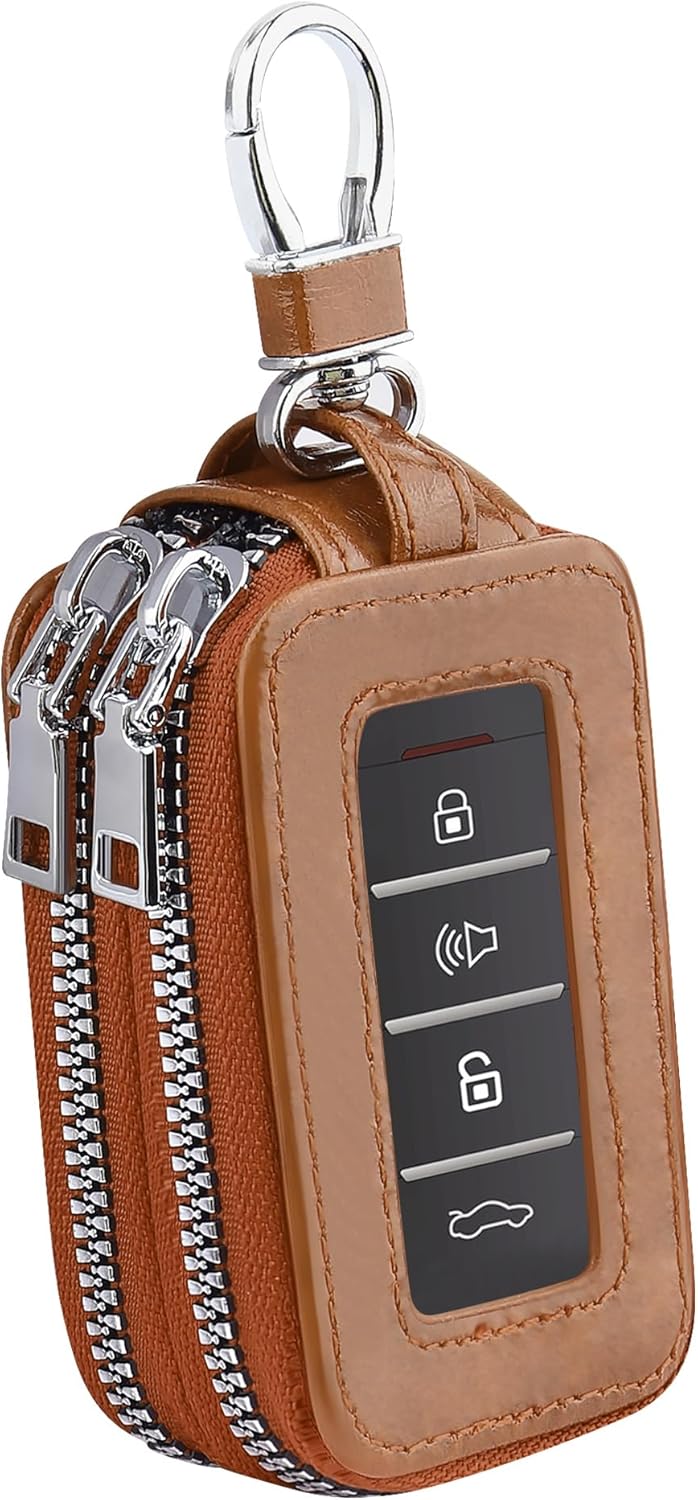 Amazon.com: Stacool Double Layer Car Key Fob Case,Leather Key Fob ...