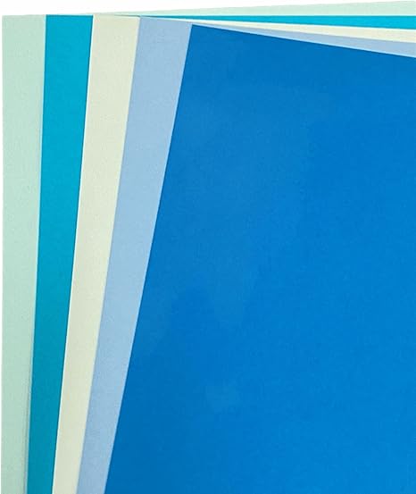 DJP 160GM Blue Shade Card Pack - 5 Colours, 50 Sheets - 10 Each Colour ...